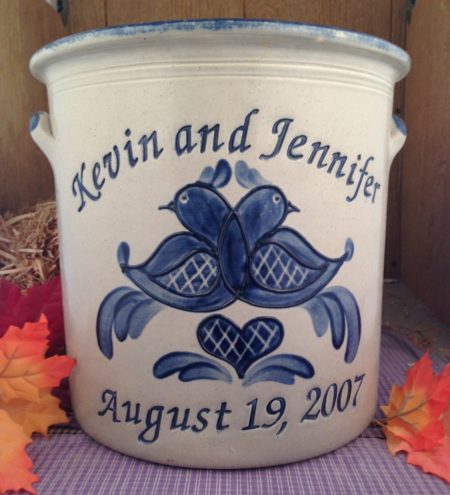 Straight Three Gallon Crock | Personalized Pottery and Custom Fundraising